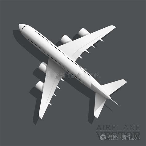 矢量飞机俯视图插画 正版商用图片0uxk0r 摄图新视界