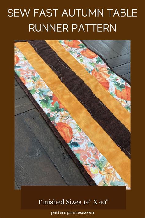 Sew Fast Autumn Table Runner Pattern Pattern Princess