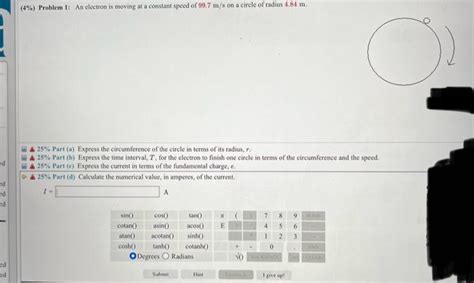 Solved Problem An Electron Is Moving At A Constant Chegg