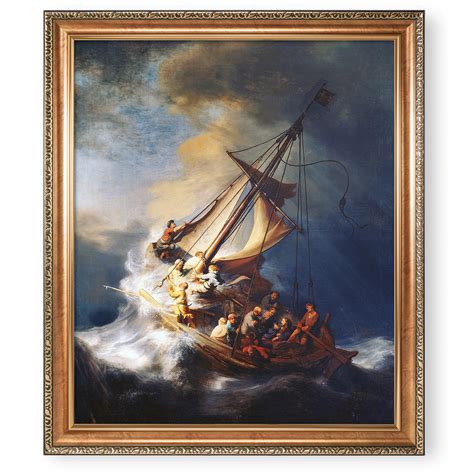 Christ In The Storm On The Sea Of Galilee By Rembrandt Van Rijn Framed