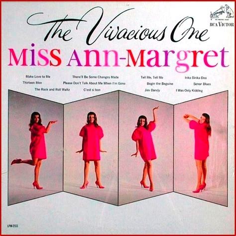 “the Vivacious One” 1962 Rca By Ann Margret Her Third Lp Ann