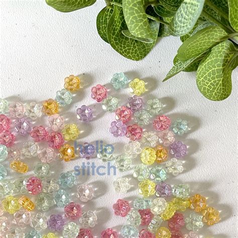 Jual 10 Gr Manik Manik Mote Bunga Plum Ab Shopee Indonesia