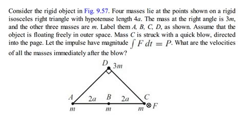 Solved Consider The Rigid Object In Fig Four Masses Chegg