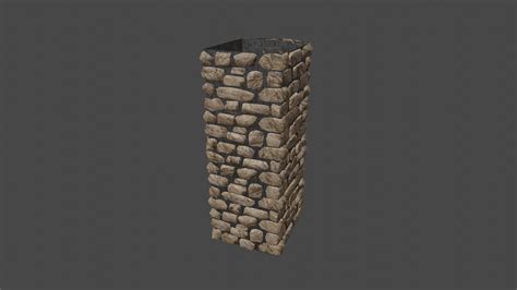 Low Poly Stone Wall 3d Turbosquid 2124350