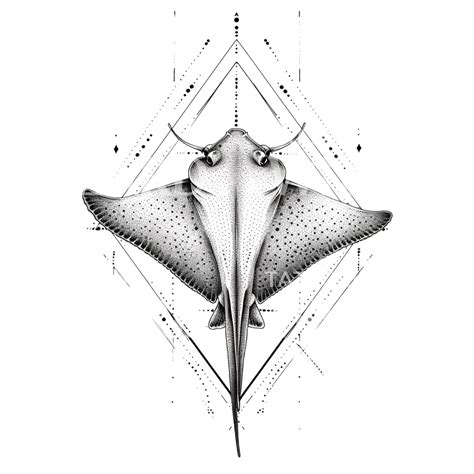 Dotwork Stingray Tattoo Design Tattoos Wizard Designs