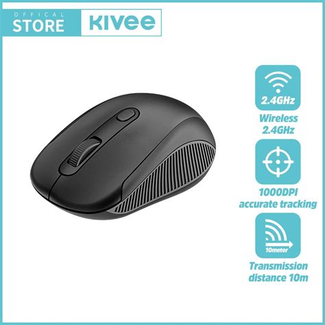 Kivee 2 4g Usb Wireless Mute Mouse No Delay Office Gaming Ergonomic Mouse Shopee Malaysia