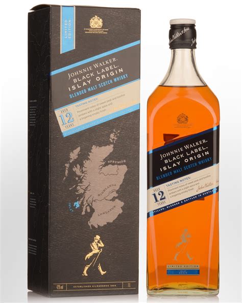 Johnnie Walker Black Label 12 Year Old Islay Origin Blended Malt Scotch