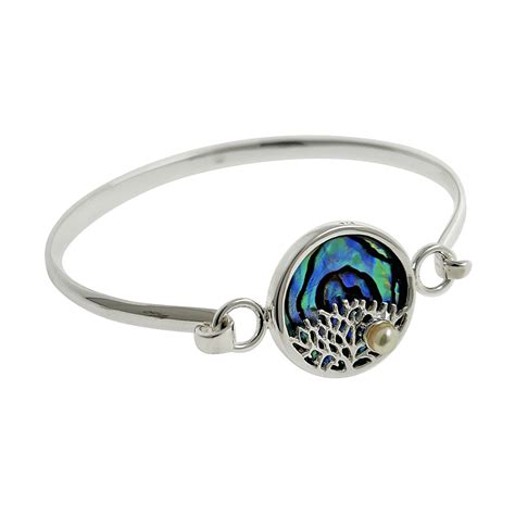 Coral Bracelet With Paua Shell Handmade Paua Shell Jewellery