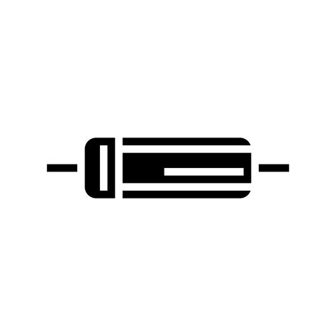 Diode Electronic Component Glyph Icon Vector Illustration 24130710