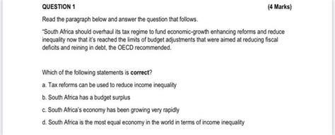 solved question 1 4 marks read the paragraph below and