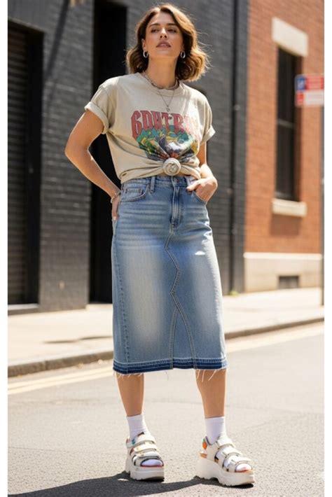 15 Denim Midi Skirt Outfit Ideas For Every Season And Style