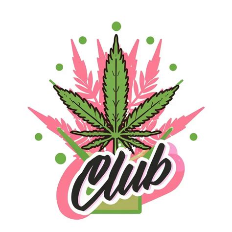 Logo Design For Weed Club Stylish Typography With Cannabis Theme Ai