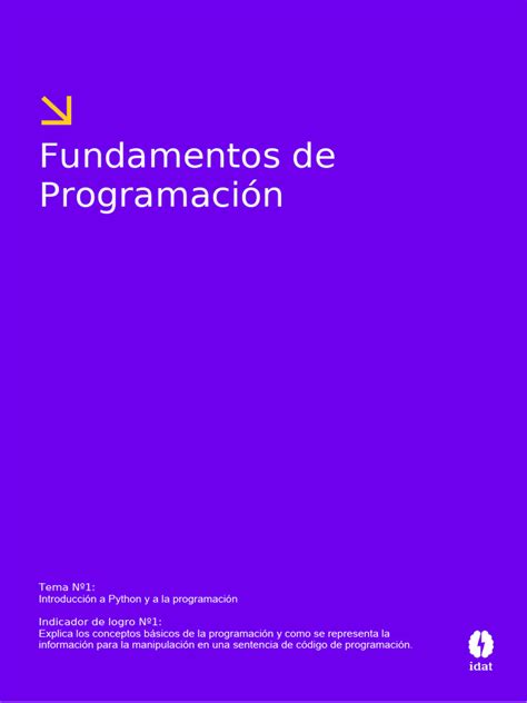 Guía Idat Funpro Tema 1 Pdf Python Lenguaje De Programación