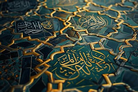 Premium Photo Colorful Pattern Mosques Arabic Calligraphy