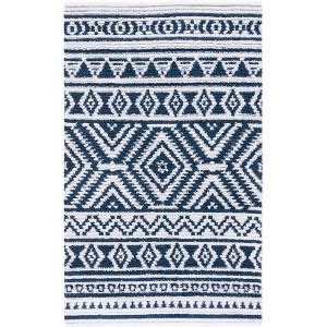 Augustine Agt849 Machine Made Indoor Area Rug Navyivory 4x6