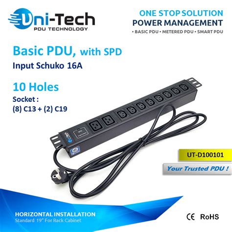 Jual Pdu Rack Socket C13 C19 Mix Basic Pdu 10 Outlet Ports
