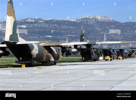C 130s Line The Ramp At Aerodrom Split Subject Operation Series Provide Promise Base Split