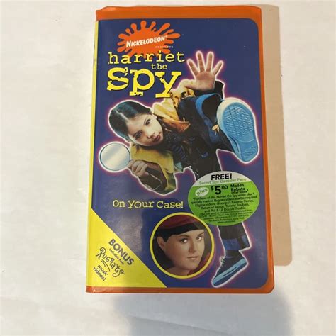 Harriet The Spy Vhs Video Tape Clamshell Nickelodeon Orange Cassette