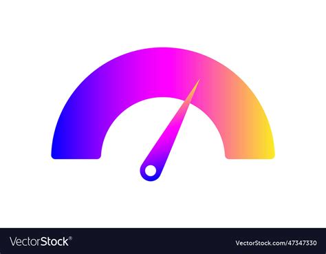 Speedometer Gradient Scale With Arrow Royalty Free Vector
