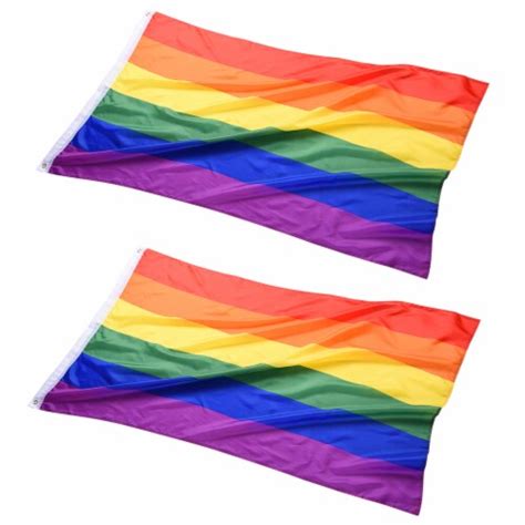 5x3 Ft Rainbow Flag Gay Pride Lesbian Lgbt Banner Polyester With