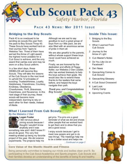 Cub Scout Pack 43 Branding And Materials Andrea Drennen Cub Scout