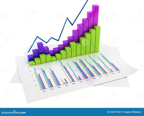 Graphs Of Financial Analysis Isolated Stock Illustration Illustration Of Graph Growth 34441252
