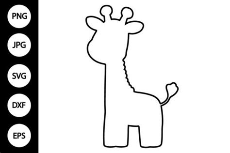 Outline Giraffe Svg Coloring Page Graphic By Mydigitalart13 · Creative