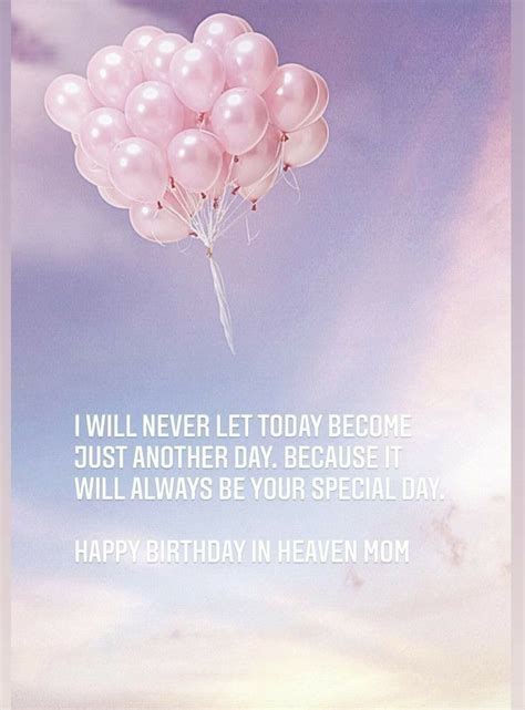 To My Mom In Heaven On Her Birthday Birthday Wishes For A Mother In