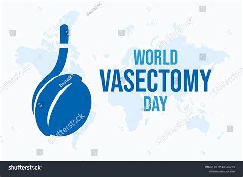 World Vasectomy Day Poster Illustration Human Stock Illustration