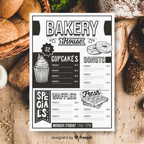 Page 2 Bakery Menu Template Pdf Images Free Download On Freepik
