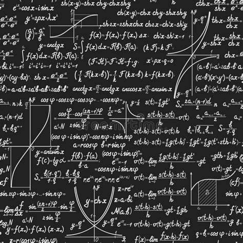 Math Vector Seamless Pattern With Calculations Stock Vector Illustration Of Math Complex