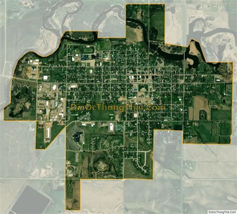 Map Of Flandreau City Thong Thai Real