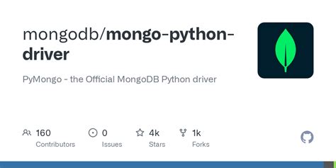 Github Mongodbmongo Python Driver Pymongo The Official Mongodb Python Driver