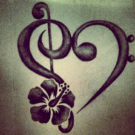 Want To Add This To My Hibiscus Tattoo Treble Clef Tattoo Note