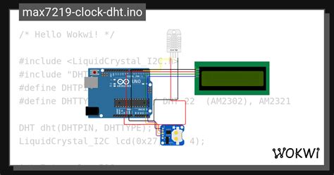 Max Clock Dht Ino Wokwi ESP STM Arduino Simulator