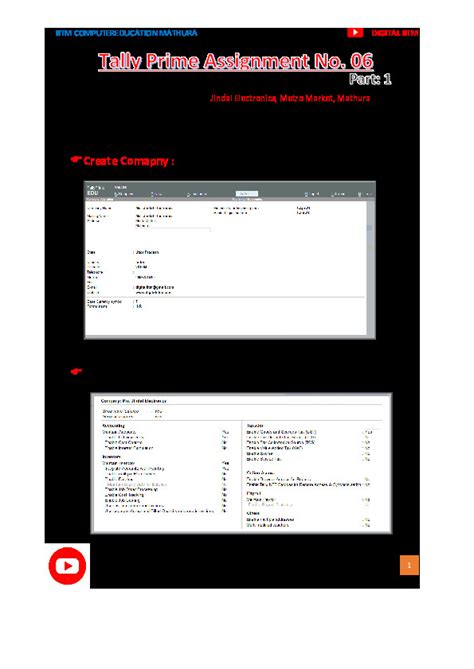 Assignment For Tally Prime Pdfcoffeecom