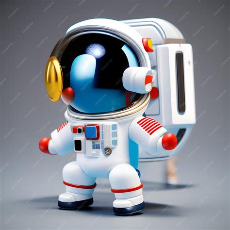 Premium Photo 3d Chibi Astronaut Chibi Figure