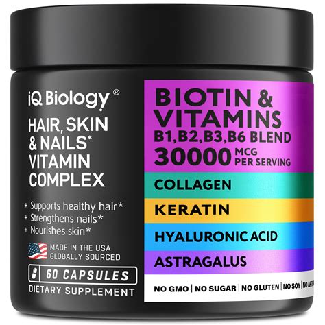 Biotin With Collagen And Keratin Supplement For Hair Skin And Nails 60