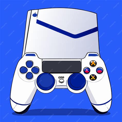 Ps5 Consola Vector Ilustración De Dibujos Animados Vector Premium
