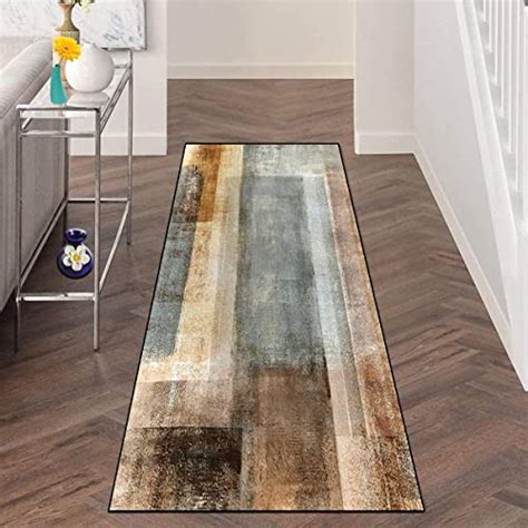 Lihy Teppich Läufer Rutschfest 80×200cm Korridor Teppich Moderner Geometrischer