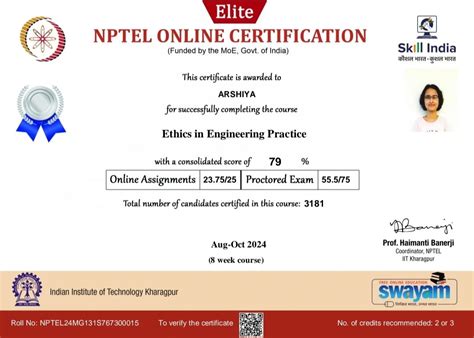 Nptel Iitkharagpur Iitmadras Swayam Engineeringethics Elitesilver Onlinelearning