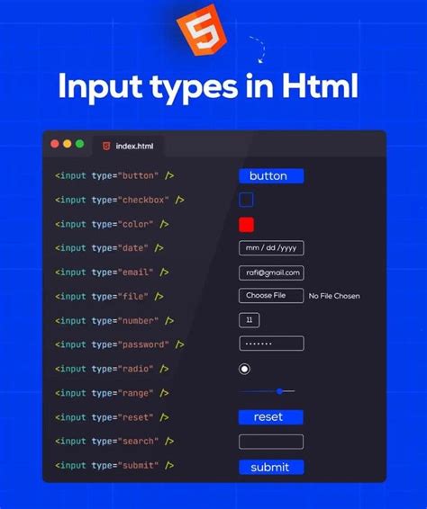 Fatima Malik On Linkedin Html Webdevelopment Inputtypes Techtalks