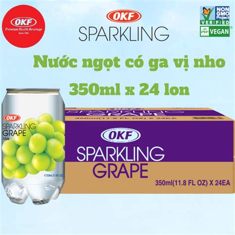 Nước Ngọt Có Ga Vị Nho NƯỚc Nho CÓ Ga Okf Hàn Quốc X 24 Lon 350ml Lazadavn