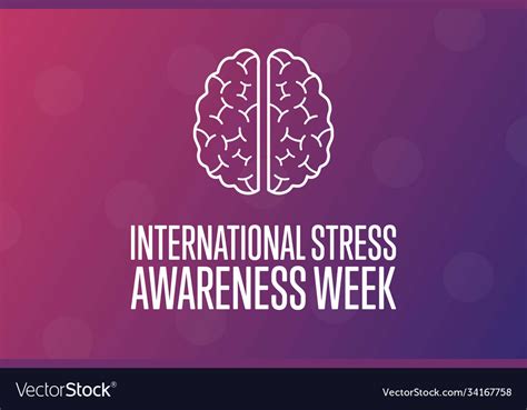 International Stress Awareness Week Holiday Vector Image