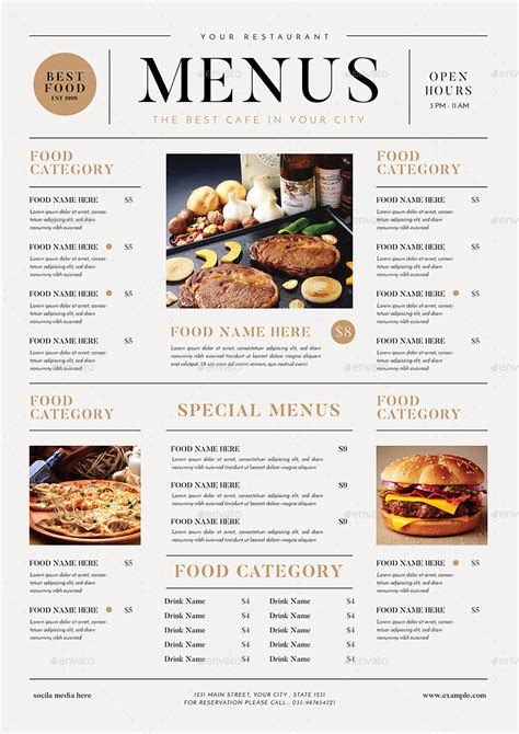 Simple Restaurant Menu Ideas