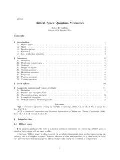 Qitd Hilbert Space Quantum Mechanics Qitd Hilbert Space Quantum Mechanics Pdf PDF PRO