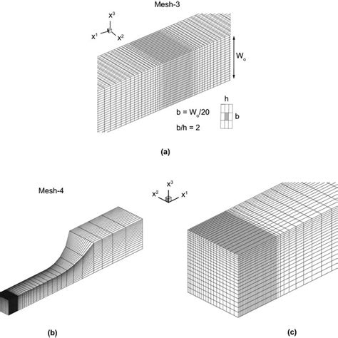 Details Of Two Discretizations Of The 3d Specimen A ‘mesh 3 Of The Download Scientific