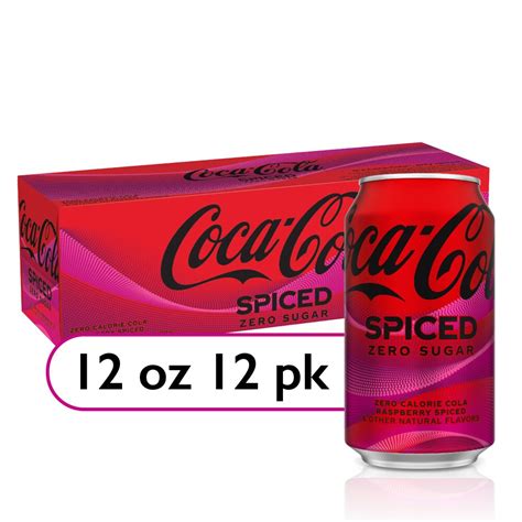 Coca Cola® Zero Sugar Spiced Raspberry Soda Cans 12 Pk 12 Fl Oz