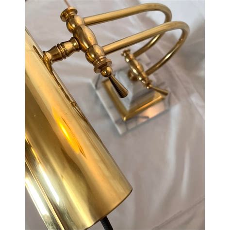 Vintage Late 20th Century White Marble And Brass Task Light Chairish