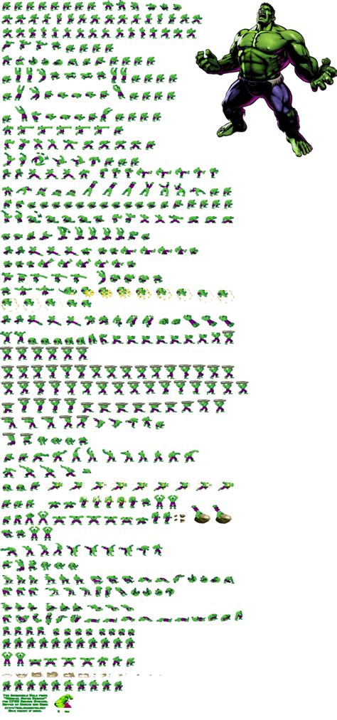 The Hulk Sprite Sheet By Epicnessfolk On Deviantart